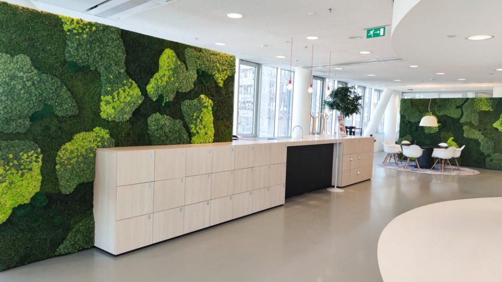 Moswand - Interieurbeplanting van der Vleuten